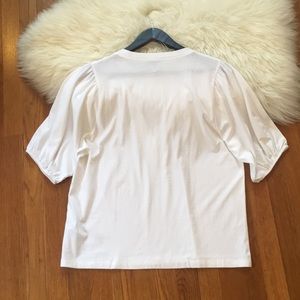 J. Crew | Tops | J Crew Ruffle Bib Tshirt | Poshmark